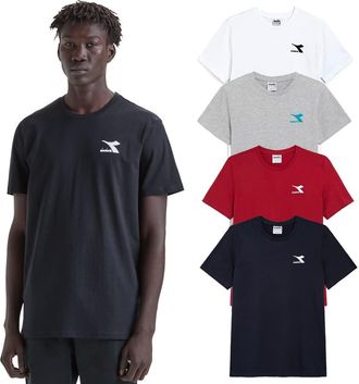 Diadora Herren SS Core T-Shirt, Light Middle Gray Melange, Small