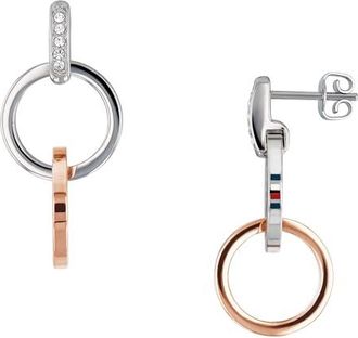 Tommy Hilfiger Jewelry Pendants dOreilles pour Femme en Acier Inoxidable avec Cristaux - 2780084