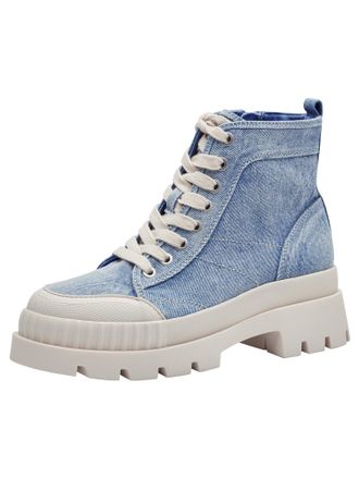 Tamaris Damen Schn&uuml;rstiefel Textil Vegan; DENIM/blau; 37