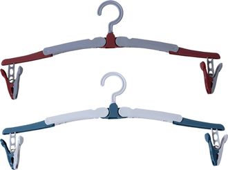 Generic Faltbare Reise-Kleiderbügel - Reise-Kleiderbügel mit Clips, rutschfeste Faltbare Kleiderbügel | Tragbare Kleiderbügel für den Haushalt, platzsparende 