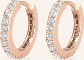 VEYNOU Veynou Creolen Huggies Aus 14 Karat Ros&eacute;gold Und 0,52ct. Lab-Grown Diamanten rosegold