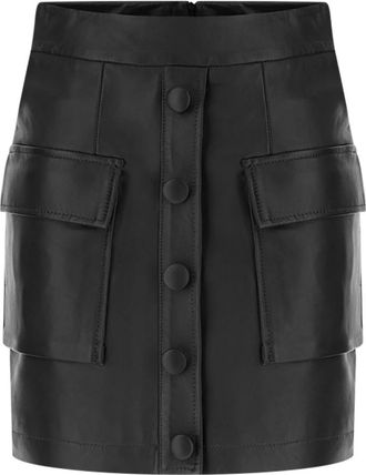 Emma & Gaia Lederrock - - Skirts - Damen - Schwarzk - XS