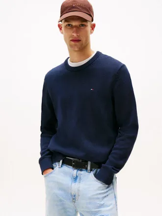 Tommy Jeans Rundhalspullover Slim fit mit Rundhalsausschnitt