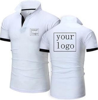 Generic Personnalisez Votre Propre Design T-Shirt Imprim&eacute; Photo/Logo/Texte Chemise Polo De Sport Respirant D&eacute;t&eacute; Personnalis&eacute; &Agrave; Manches Courtes Classique Homme