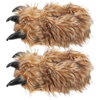 Holibanna JOINPAYA Pantoufles DHiver en Peluche Cr&eacute;atives Chaudes et Antid&eacute;rapantes Taille 28 CM Couleur Marron Pantoufles DInt&eacute;rieur Confortables pour Maison e