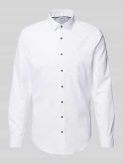 Jake*s Super Slim Fit Business-Hemd mit Kentkragen