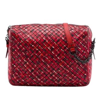Bottega Veneta Sac bandouli&egrave;re en cuir imprim&eacute; Pre-owned - Femme - Pre-owned - Rouge - Taille: ONE Size