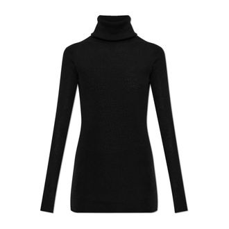 Rick Owens Femme, Pulls, Noir, Taille: 38 FR Pull &agrave; col roul&eacute; en laine