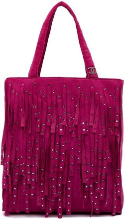 Chanel Shopper - Mini Suede Studded Fringe Tote - Gr. unisize - in Gold - für Damen