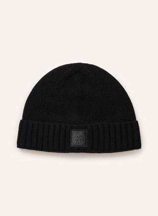 Stone Island Cashmere-M&uuml;tze Ghost schwarz