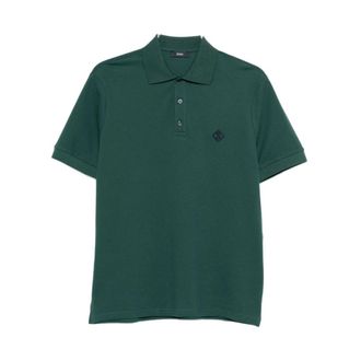 Herno Logo Patch Kurzarm-Polohemd - - Tops - Herren - Gr&uuml;n - S