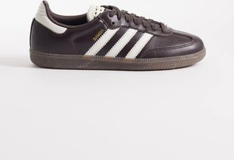 adidas Originals Samba OG - Baskets avec d&eacute;tails en maille au crochet - Marron-Brown