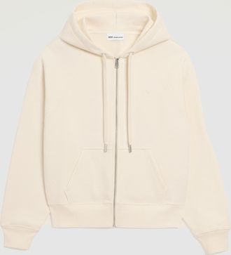 Ami Sweatshirt Small Embossed Ami de Coeur Blanc Creme