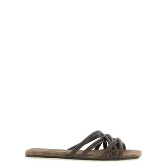 Brunello Cucinelli Lederschuhe - - Shoes - Damen - Braun - 38 EU