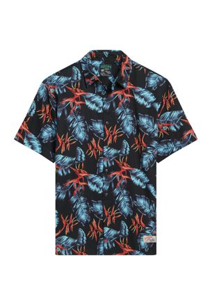 Superdry Herren Hawaiian Shirt R1-S/S Hemd (M), Dunkelblau, Feuer, M