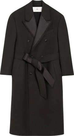Ami Femme, Manteaux, Gris, Taille: 40 FR Long Coat