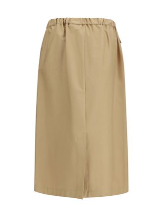 Fabiana Filippi Womens Cotton Midi Skirt Acero Cotton; Elastane