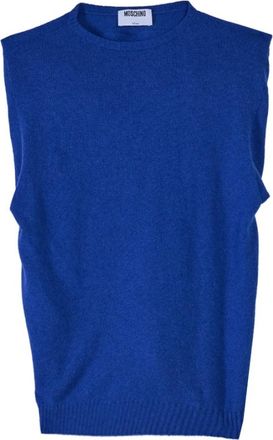 Moschino Femme, Tops, Bleu, Taille: 40 FR Top Pull-over