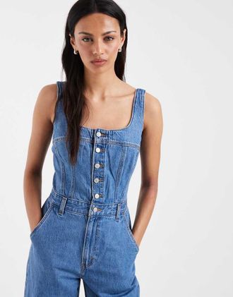 Levi's Audra - Combinaison &agrave; surpiq&ucirc;res - Bleu