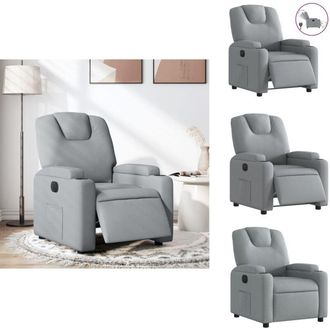 vidaXL Vidaxl - Relaxsessel Elektrisch Hellgrau Stoff - Fernsehsessel - Elektrischer Recliner - Relaxsessel - Bequeme Lounge Chair - R&uuml;ckenlehnensteuerung