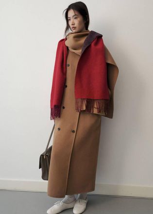 Mango &Eacute;charpe r&eacute;versible 100 % laine rouge - Femme - Taille unique - MANGO