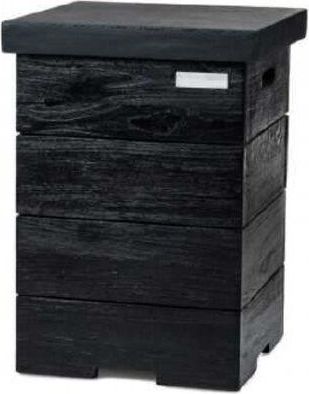 Happy Cocooning Mania Enclosure Beistelltisch f&uuml;r Gasflaschen Teak Black/schwarz 41x41x62 cm Feuerti - Happy Cocooning