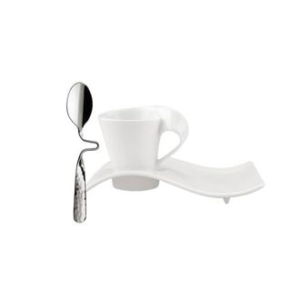 Villeroy & Boch 12-6359-9050 Set Espresso, Porcelaine, Blanc, 28,5 x 25,8 x 1,35 cm