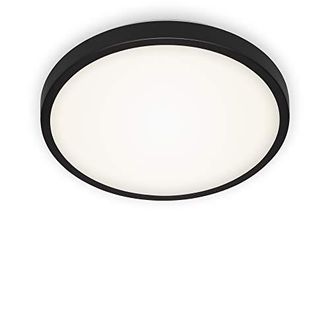 Briloner Plafonnier LED, lampe de plafond, moderne de12 Watt, 1.200 Flux de lumieres, 4.000 Kelvin, noir et blanc, &Oslash; 29cm