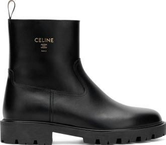Celine Womens Margaret Boots Leather Black Calfskin
