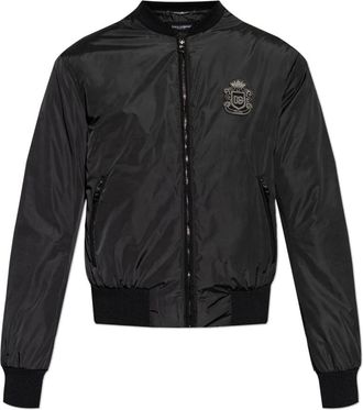 Dolce & Gabbana Homme, Vestes, Noir, Taille: 2XL Veste avec &Eacute;cusson