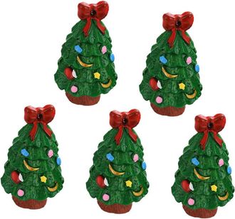 BESPORTBLE 5st&uuml;cke Kunstharz Weihnachtsbaum Anh&auml;nger DIY Stilvolle Kleine Schl&uuml;sselanh&auml;nger oder Dekoration