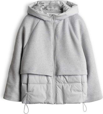 OPUS Winterjacke Halenkos aus leichtem Material O-Form mit Kapuze, Steppmuster und Raglan&auml;rmeln