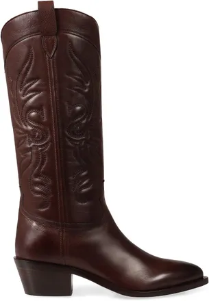Sartore Womens Leather Boots Brown Goatskin
