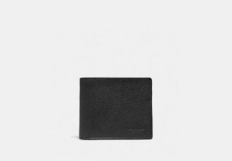 Coach Id-Brieftaschenb&ouml;rse f&uuml;r M&auml;nner in Schwarz | PVC