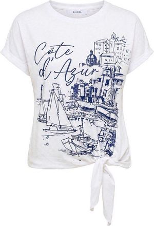 bianca Print-Shirt JULIE mit Front-Motiv mit Strasssteinchen