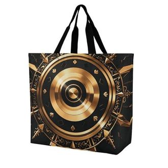 Generic Papier Peint Or Et Noir Sac Fourre-Tout R&eacute;utilisable Sacs D&eacute;contract&eacute; Sac A Main Femme Pour Voyage Universit&eacute; Gym