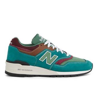 New Balance Unisexe Made in USA 997 en Vert, Suède/Mesh, Taille 40.5 Large