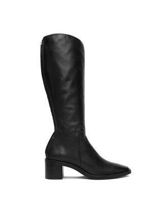 Calvin Klein Stiefel Block Heel Knee Boot Lth HW0HW02812 Schwarz