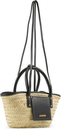 Jacquemus Le petit panier Soli en cuir et palmier