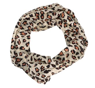 Harrys-Collection Damen Herren Baumwolltuch in vielen Farben 100 x 100 cm, Gr&ouml;&szlig;en:Einheitsgr&ouml;&szlig;e, Farben:Leopard braun