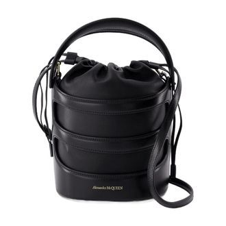 Alexander McQueen Womens Bucket Bag Black Calfskin