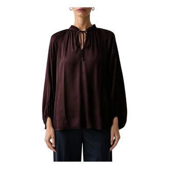 Marc O'Polo Blouse &agrave; nouer - Femme - Blouses et Chemises - Brun - Taille: 38 FR