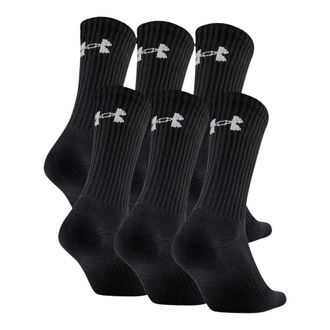 Under Armour UA Charged Cotton 2.0 Crew - 6-Pack LG Black, Schwarz