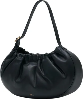 A.P.C. Womens Ninon Hoop Shoulder Bag Black Synthetic