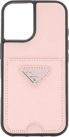 Prada Pre-owned &Eacute;tui pour smartphone en cuir Saffiano - Femme - Pre-owned - Rose - Taille: ONE Size