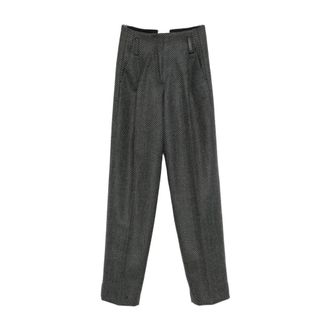 Forte_Forte Straight Hosen - - Trousers - Damen - Grau - XS