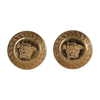 Versace Femme, Accessoires, Jaune, Taille: ONE Size Boucles doreilles Tribute Medusa