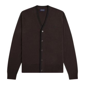 Fred Perry Cardigan classique - Homme - Pulls - Brun - Taille: M