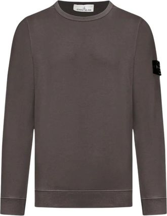 Stone Island Homme, Sweatshirts et sweats &agrave; capuche, Gris, Taille: M Logo Patch SweaT-shirt