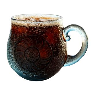 Generic Zunetsutock Seeglas, handgefertigt, transparent, k&uuml;nstlerisch, Stil, Fr&uuml;hst&uuml;cksthema, Strandthema, f&uuml;r Kaffee, Tee, Milch, Getr&auml;nke, B&uuml;ro, Restaurant,